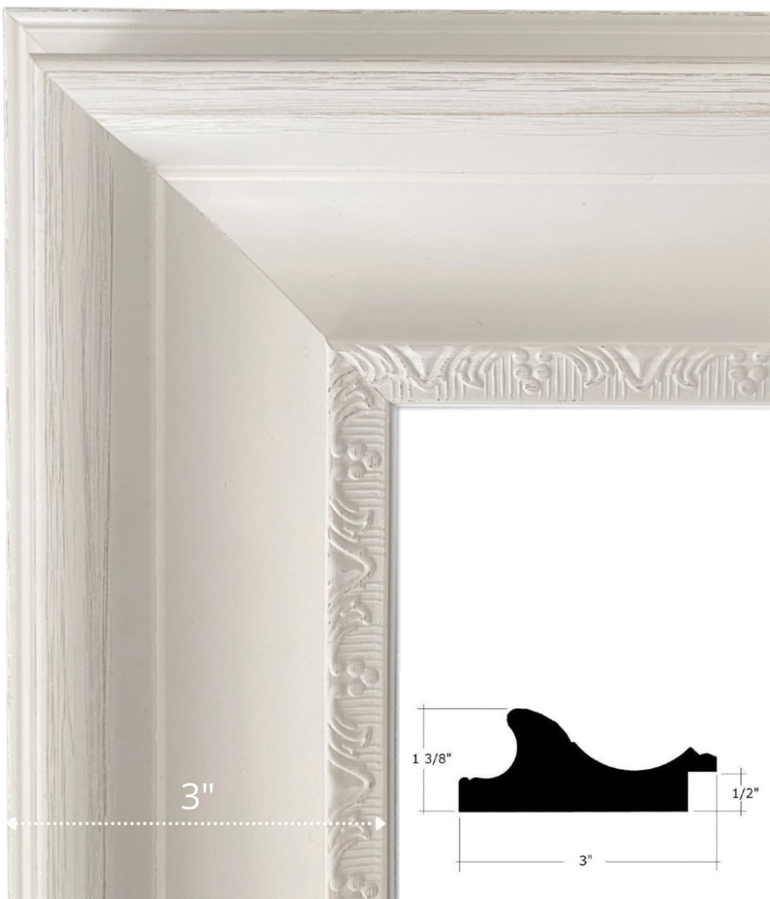 West Frames Stella Cottage French Shabby Ornate White Finish Wall ...