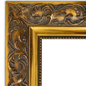 Antique Gold Ornate Picture Frame, Canvas Art Photo Gallery Frame 2.875 ...