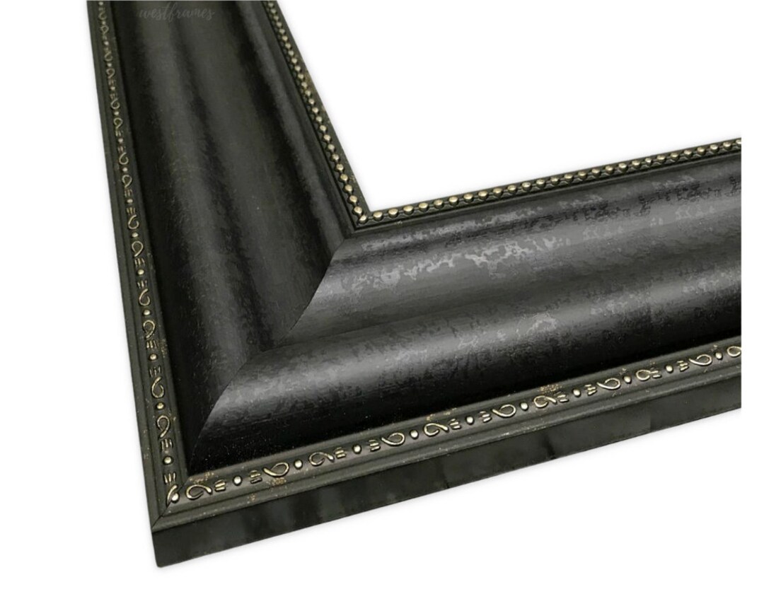 Distressed Charcoal Black Wall Picture Frame, Canvas Art Photo Frame 3. ...