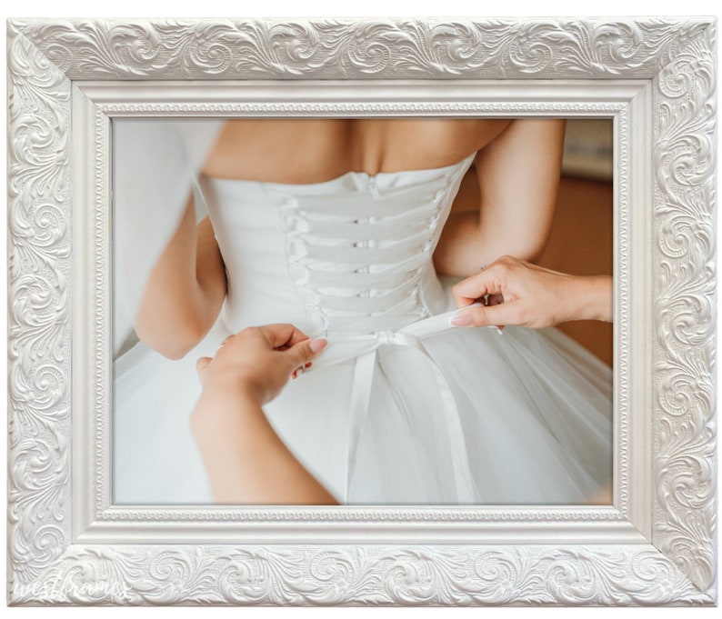 West Frames Bella French Ornate Embossed Shabby Chic White - Etsy