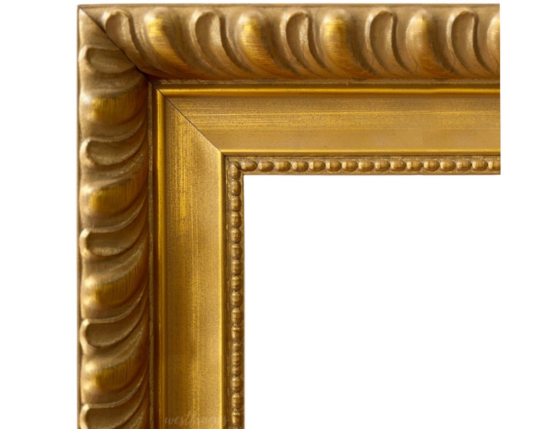 Antique Gold Embossed Wood Picture Frame 2.75" Wide, West Frames ...