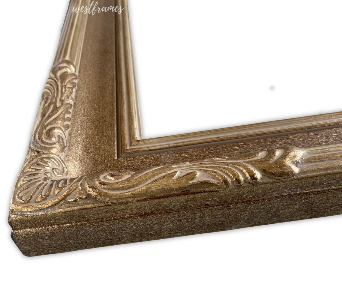 West Frames Paris French Ornate Antique Silver Gold Leaf Wood Baroque ...