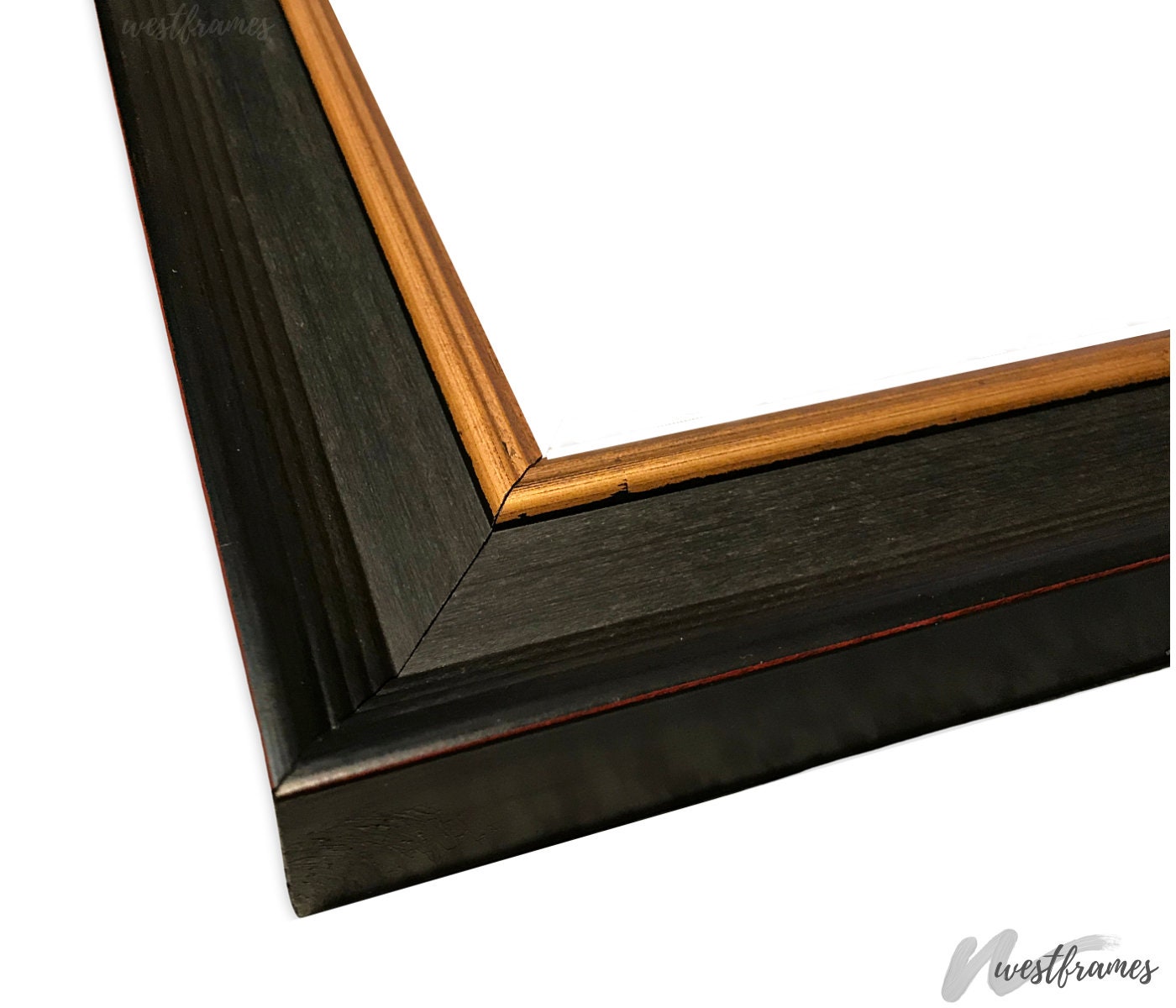 Vintage Black With Gold Picture Frame, Canvas Painting Art Photo Museum ...