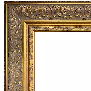 2.25" Wide Antique Gold Ornate Wood Picture Frame, West Frames Majesty ...