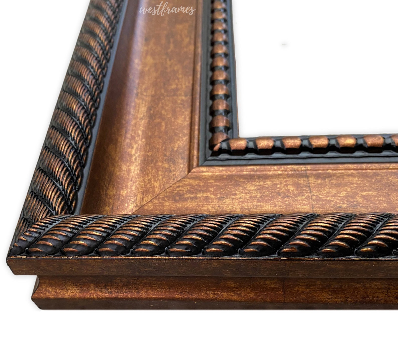 West Frames Santino Aged Golden Brown Traditional Classic Wall - Etsy