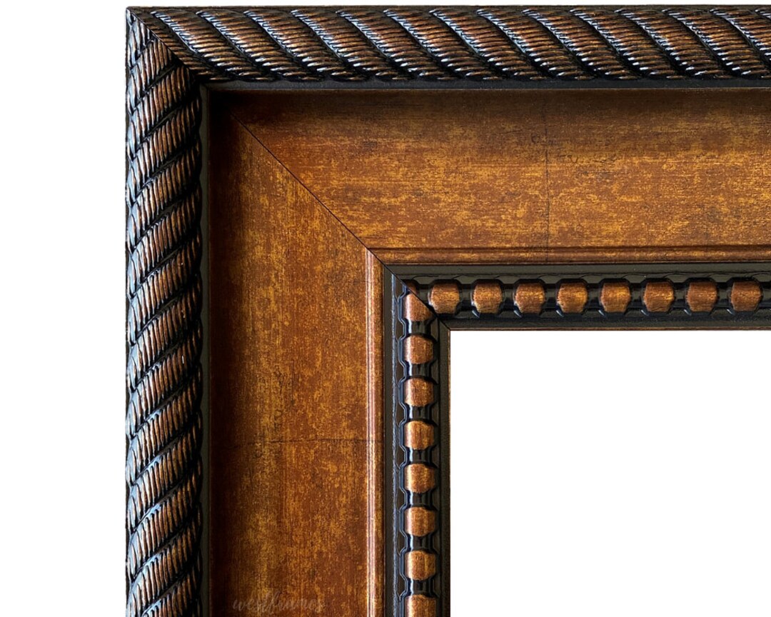 West Frames Santino Aged Golden Brown Traditional Classic Wall Picture ...