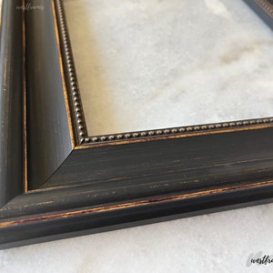 Distressed Black Gold Wall Picture Frame, Canvas Art Photo Frame 2 ...
