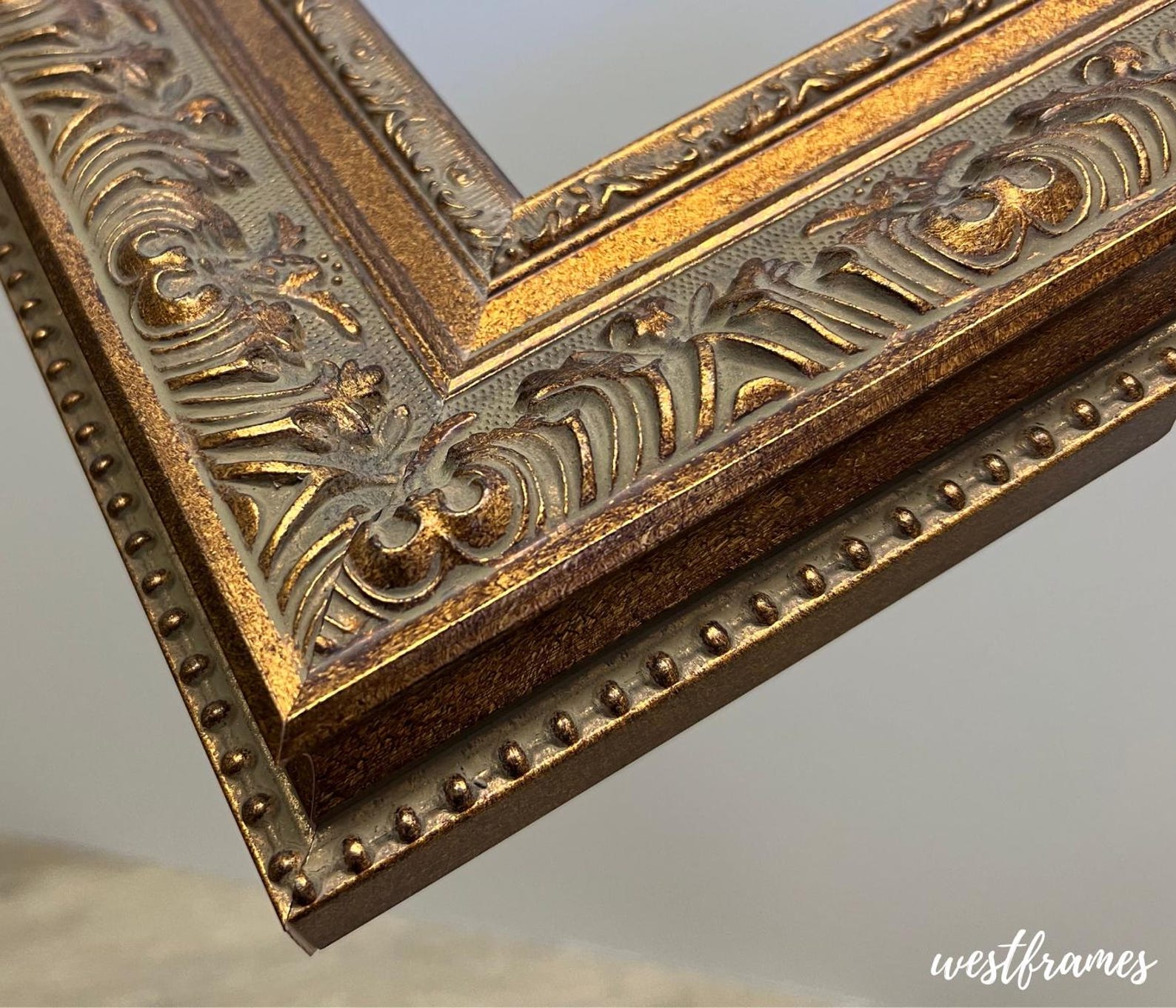 Victoria Ornate Antique Gold Picture Frame 3.625” Wide, French Baroque ...