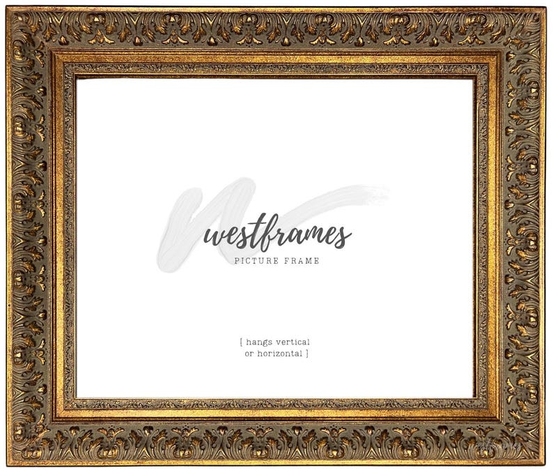 Victoria Ornate Antique Gold Picture Frame 3.625” Wide, French Baroque ...