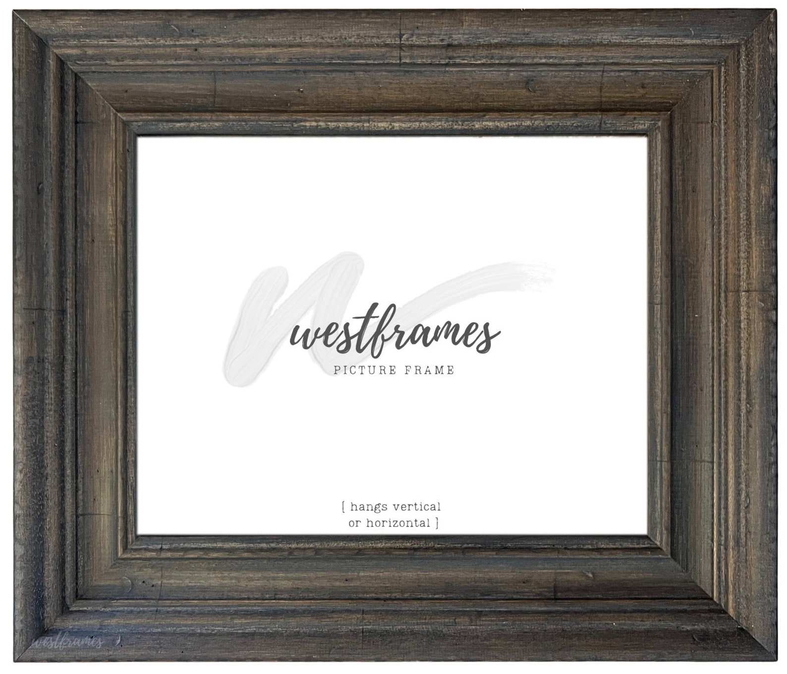 Farmhouse Distressed Rustic Gray Brown Wood Picture Frame, Canvas ...
