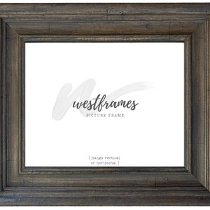 Farmhouse Distressed Rustic Gray Brown Wood Picture Frame, Canvas ...