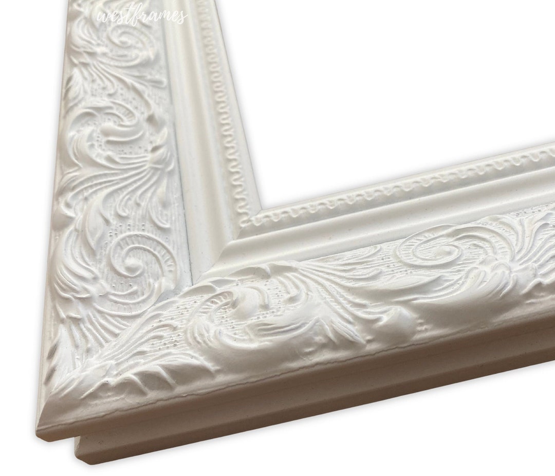 West Frames Bella French Ornate Embossed Shabby Chic White - Etsy