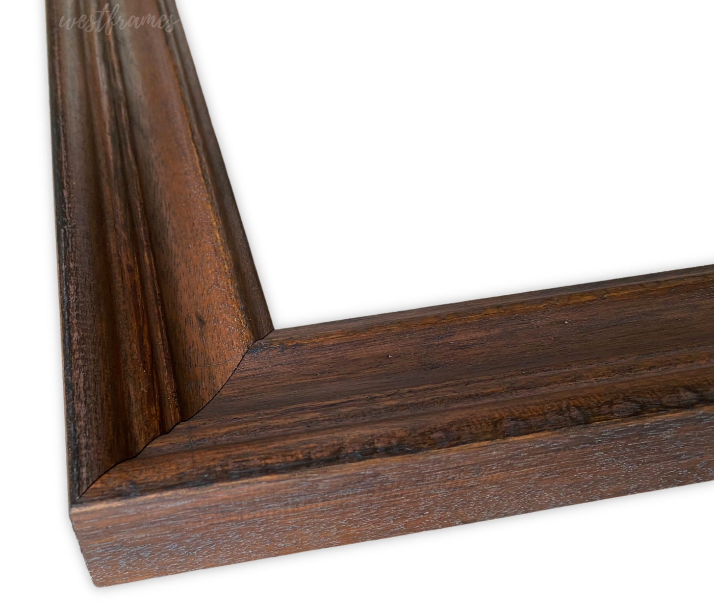 Farmhouse Distressed Rustic Pecan Wood Picture Frame 2.25" Wide, Canvas ...