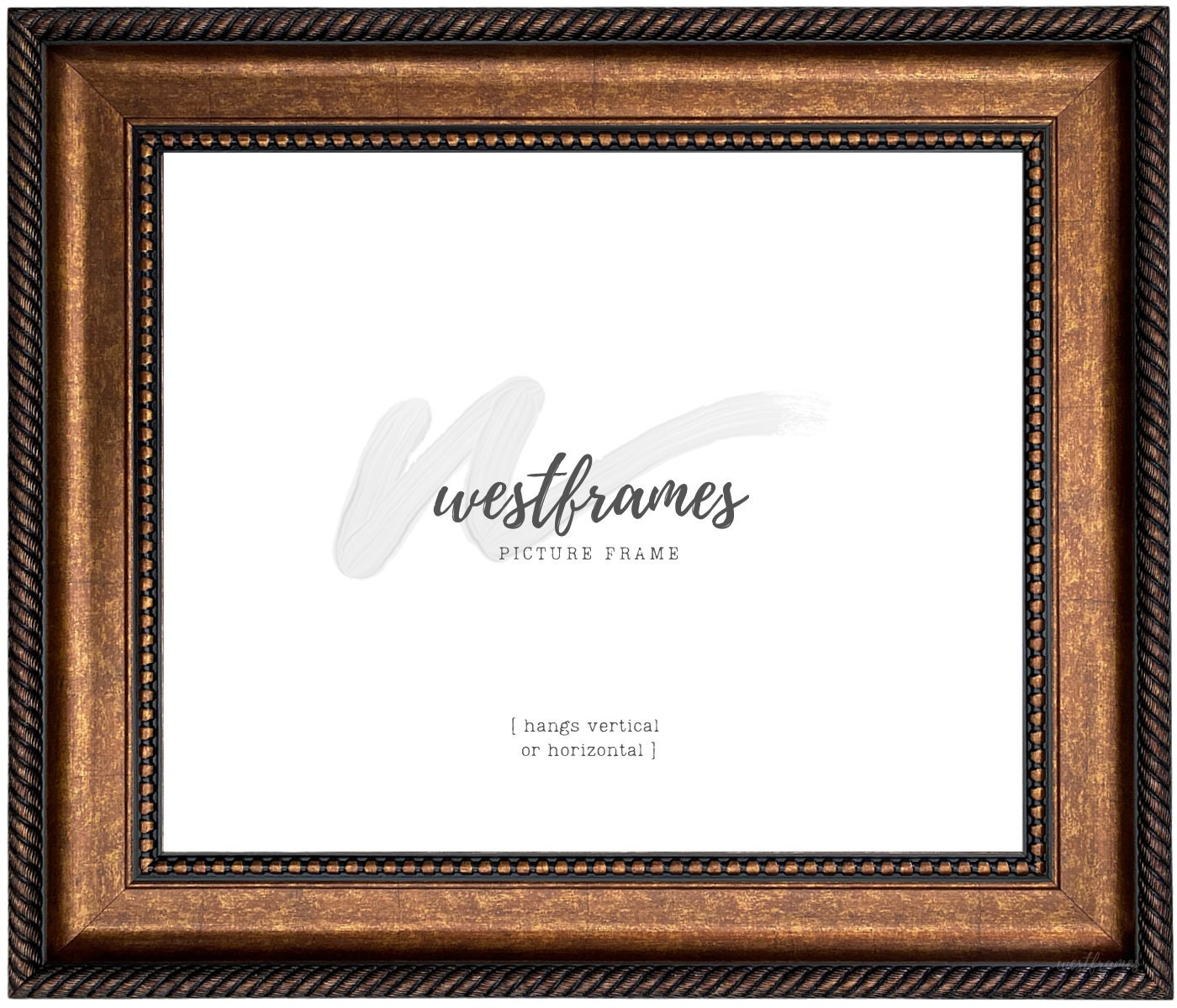 West Frames Santino Aged Golden Brown Traditional Classic Wall - Etsy