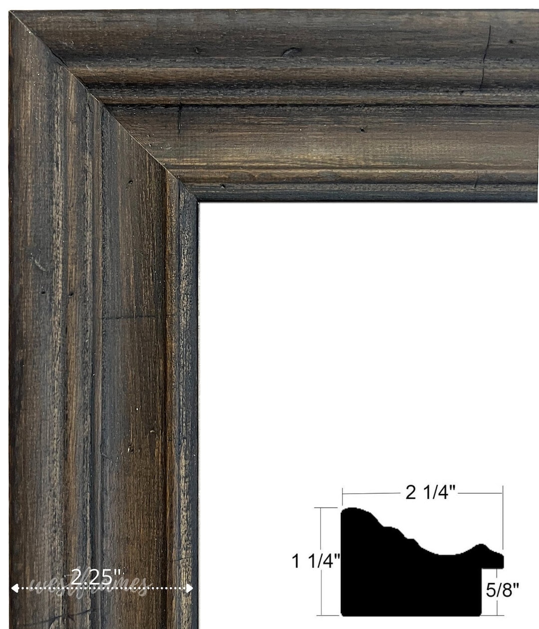 Farmhouse Distressed Rustic Gray Brown Wood Picture Frame - Etsy