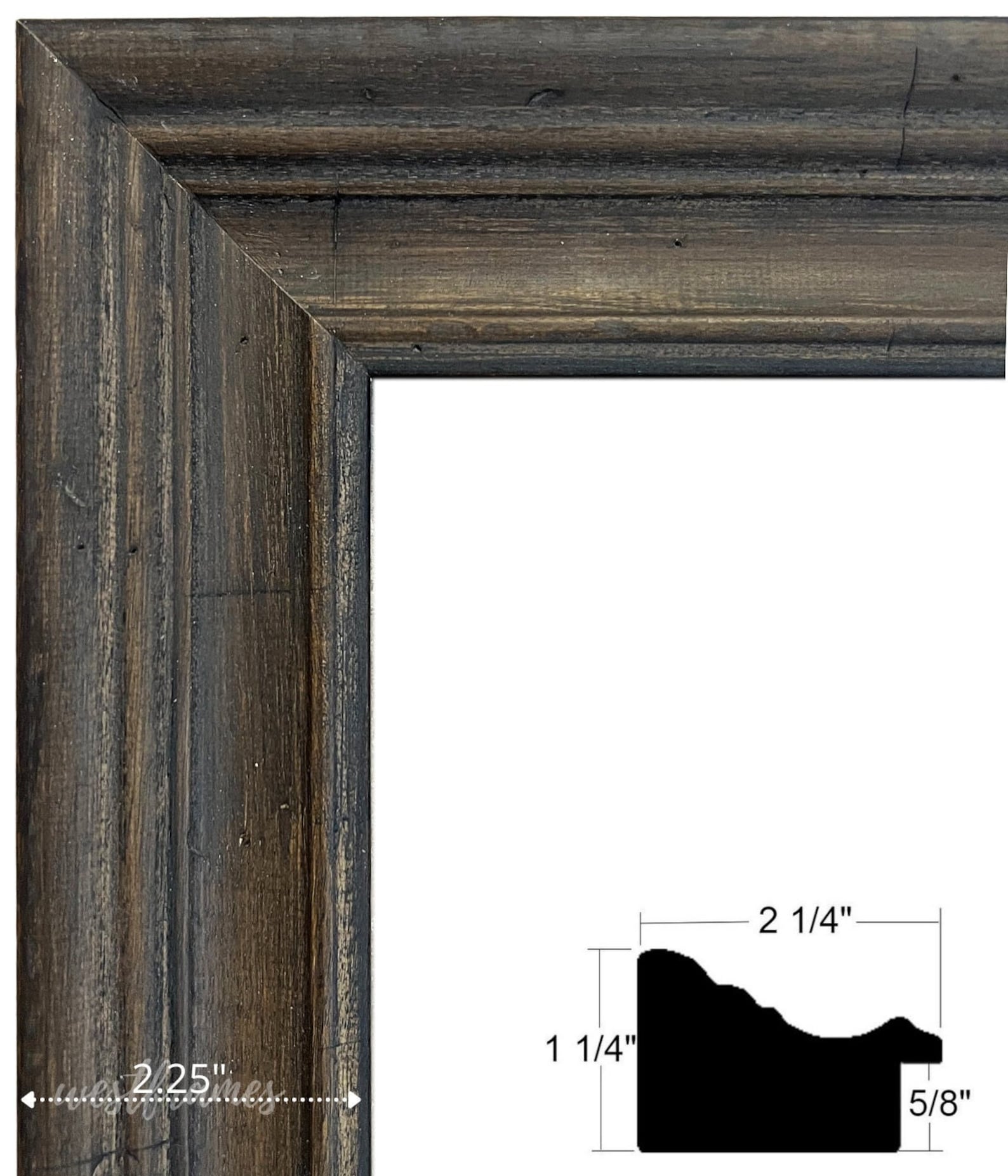 Farmhouse Distressed Rustic Gray Brown Wood Picture Frame, Canvas ...