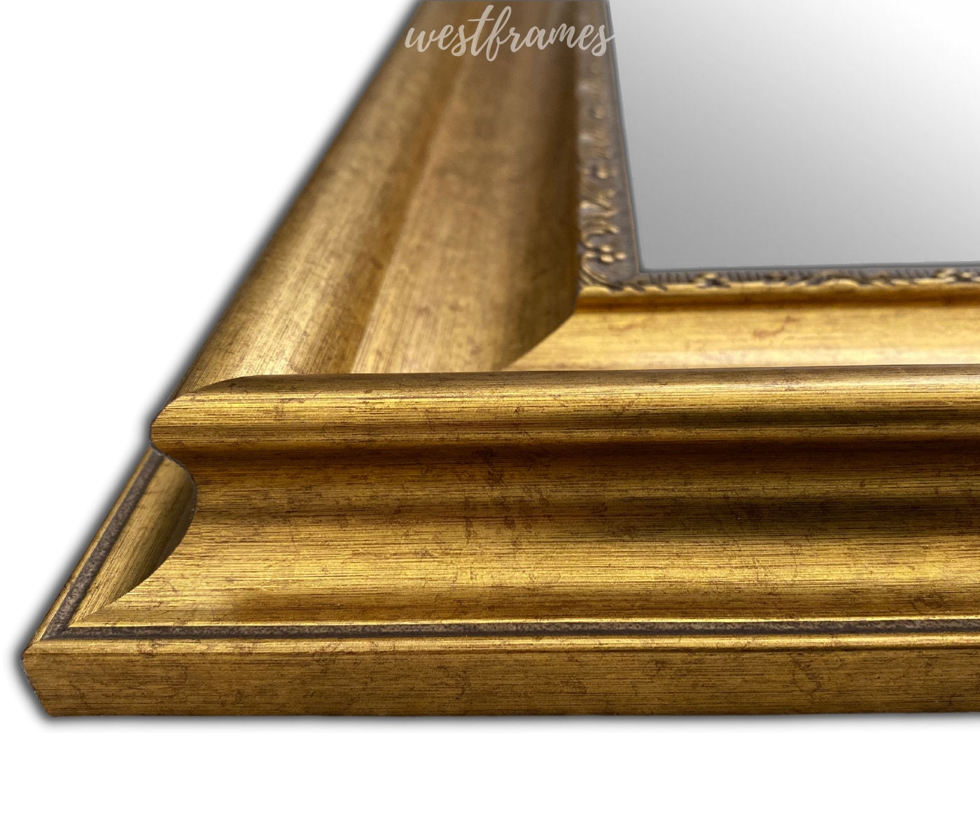 West Frames Stella Modern Vintage Gold Ornate Framed Wall Mirror - Etsy