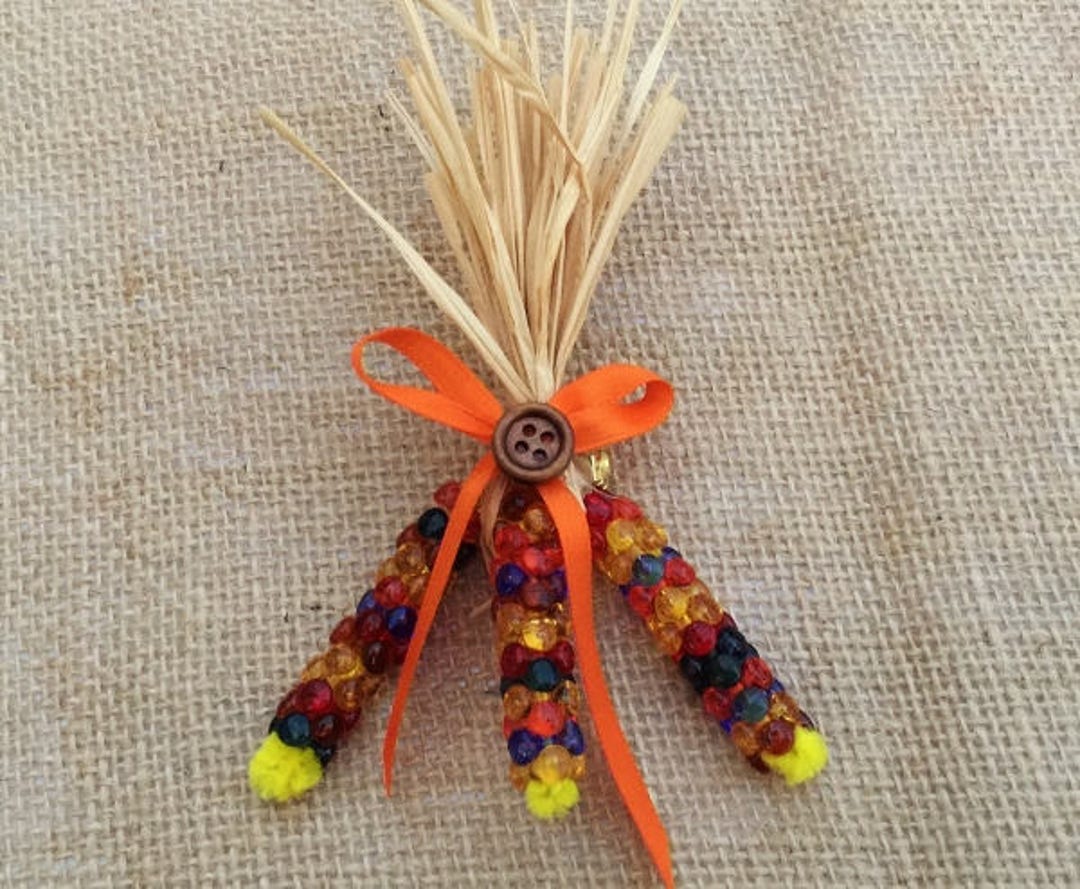 Indian Corn Pin Craft Kit | Bead Craft | Thanksgiving Crafts - Etsy