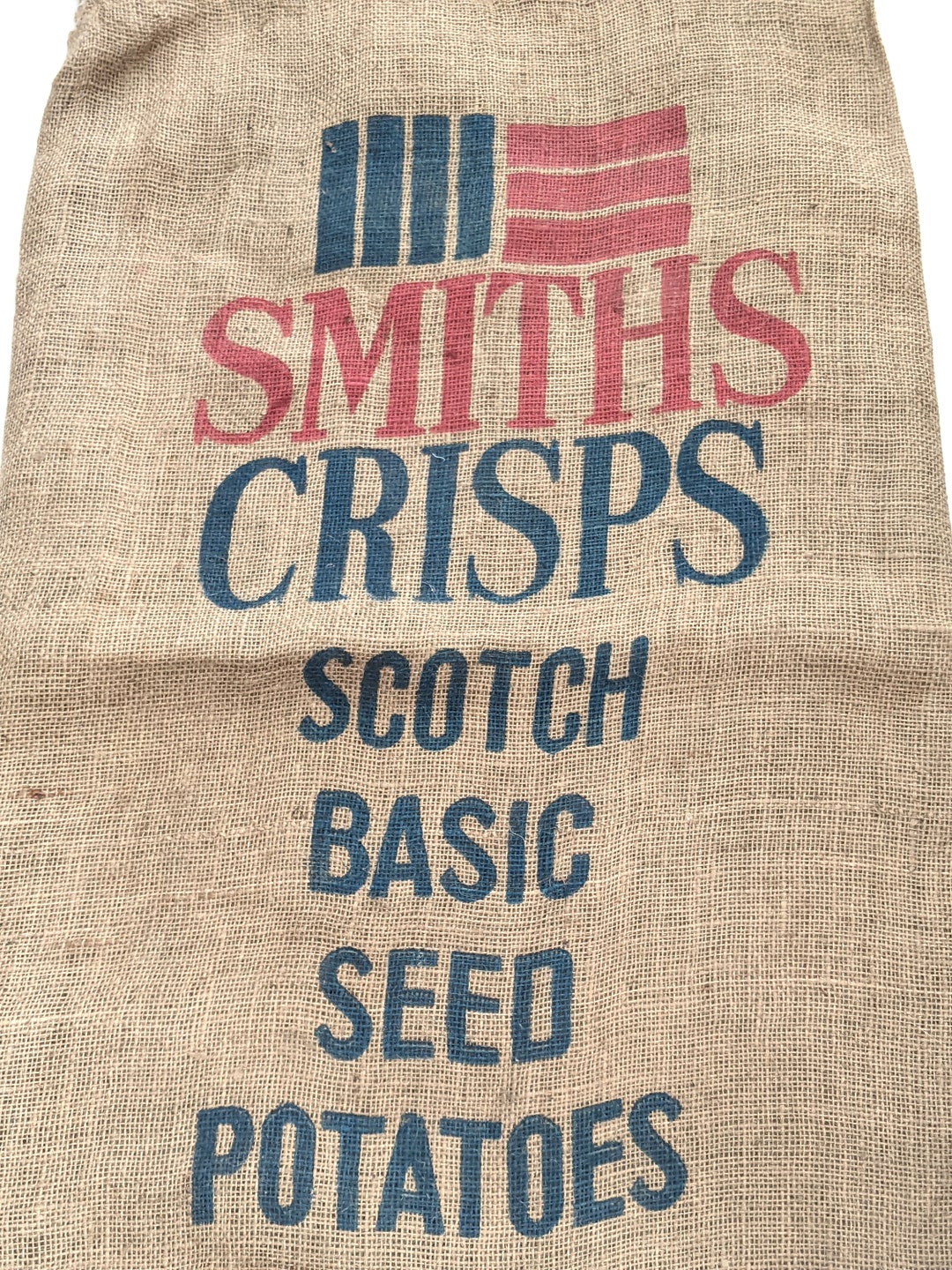 Vintage Smiths Crisps Potatoes Sacks Burlap, Hessian Open Weave Jute Seed Potato Sack - Etsy