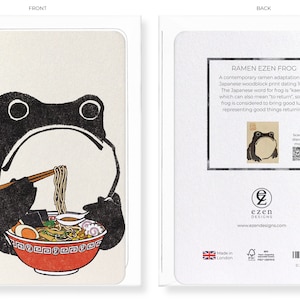 Japanese Greeting Card - Ramen Ezen Frog - Etsy Canada