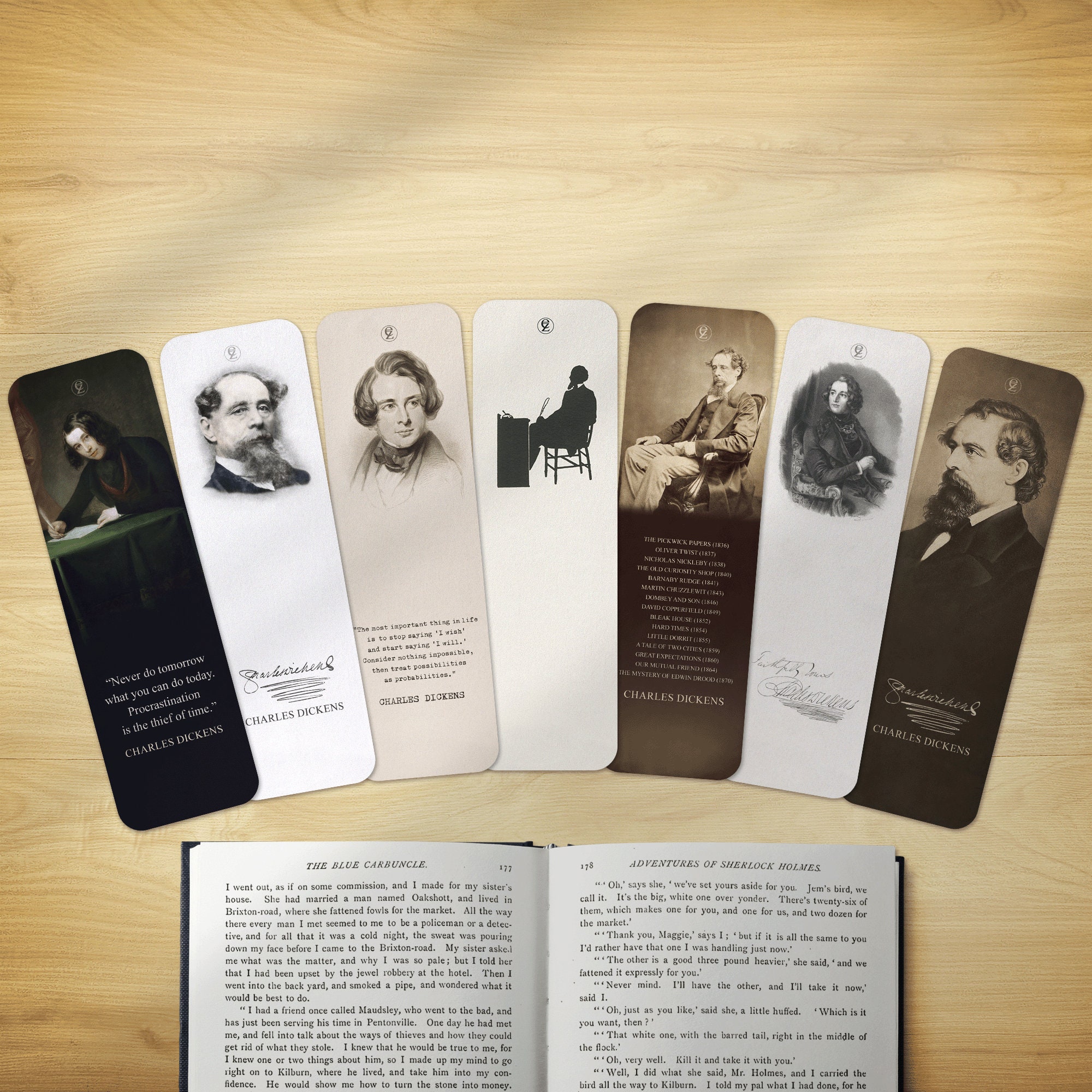 Christmas Bookmark Scrooge Fox - Etsy UK