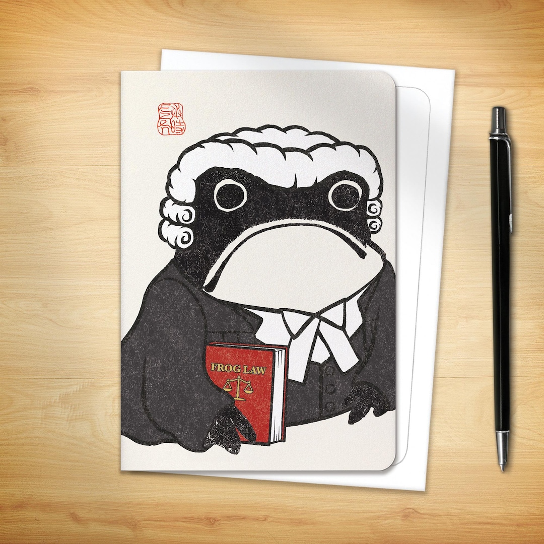 Japanese Greeting Card - Lawyer Ezen Frog - Etsy