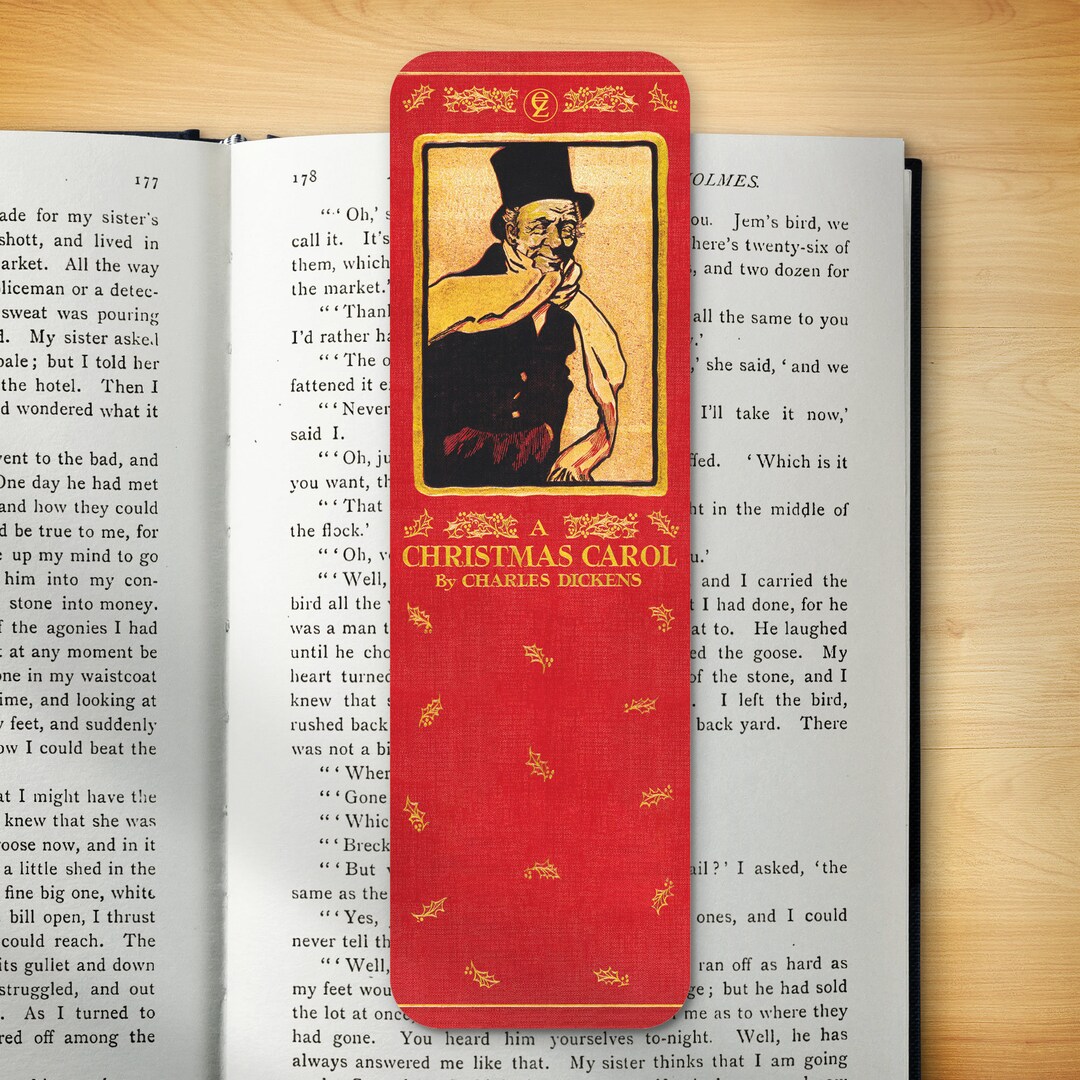 Christmas Bookmark - A Christmas Carol Front Cover (1911) - Etsy
