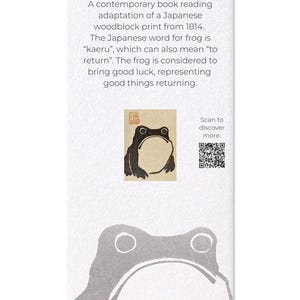 Japanese Bookmark - Book Reading Ezen Frog - Etsy