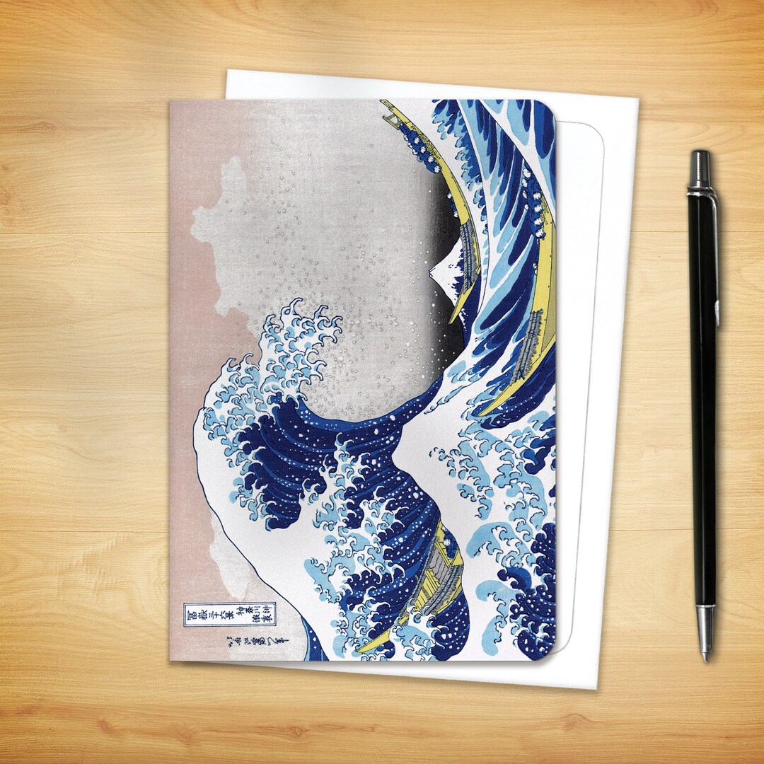 Japanese Greeting Card - Great Wave off Kanagawa - Etsy