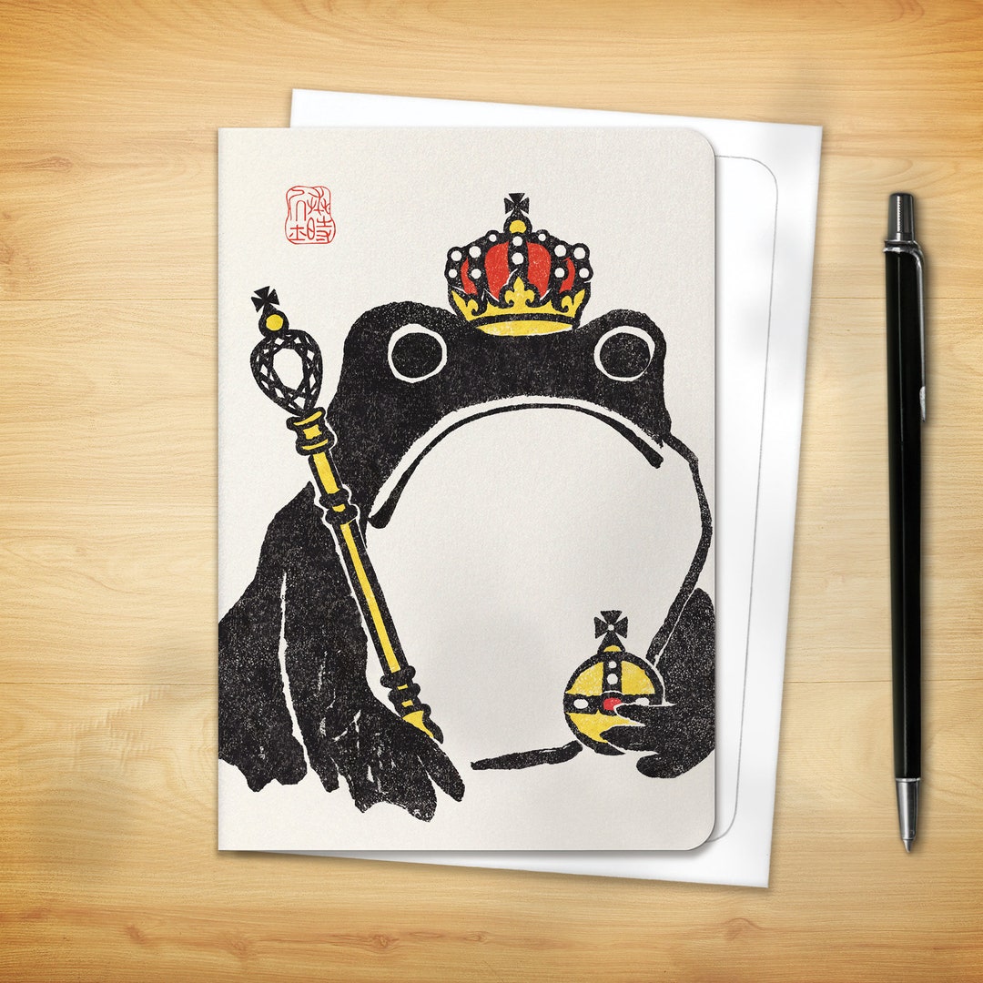 Japanese Greeting Card Royal Ezen Frog for Him Her Them - Etsy