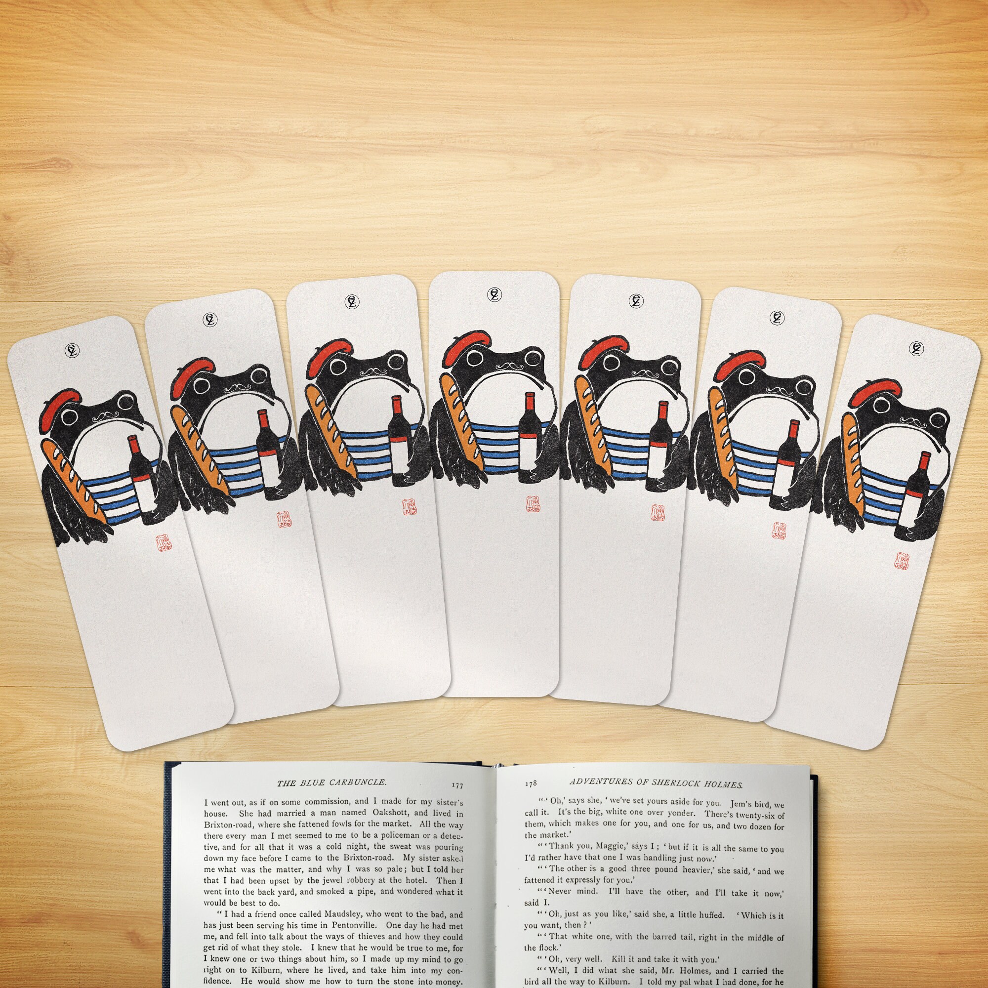 Japanese Bookmark French Ezen Frog - Etsy UK