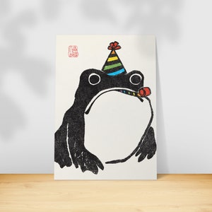 Birthday Greeting Card - Party Japanese Ezen Frog - Etsy