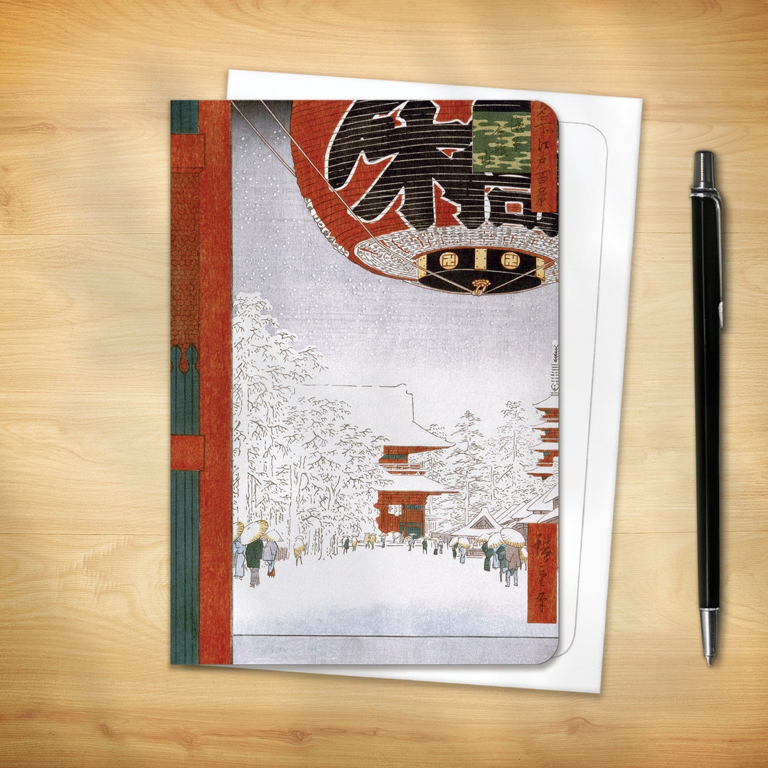 Japanese Greeting Card - Temple in Asakusa (for Him Her Them) - Etsy