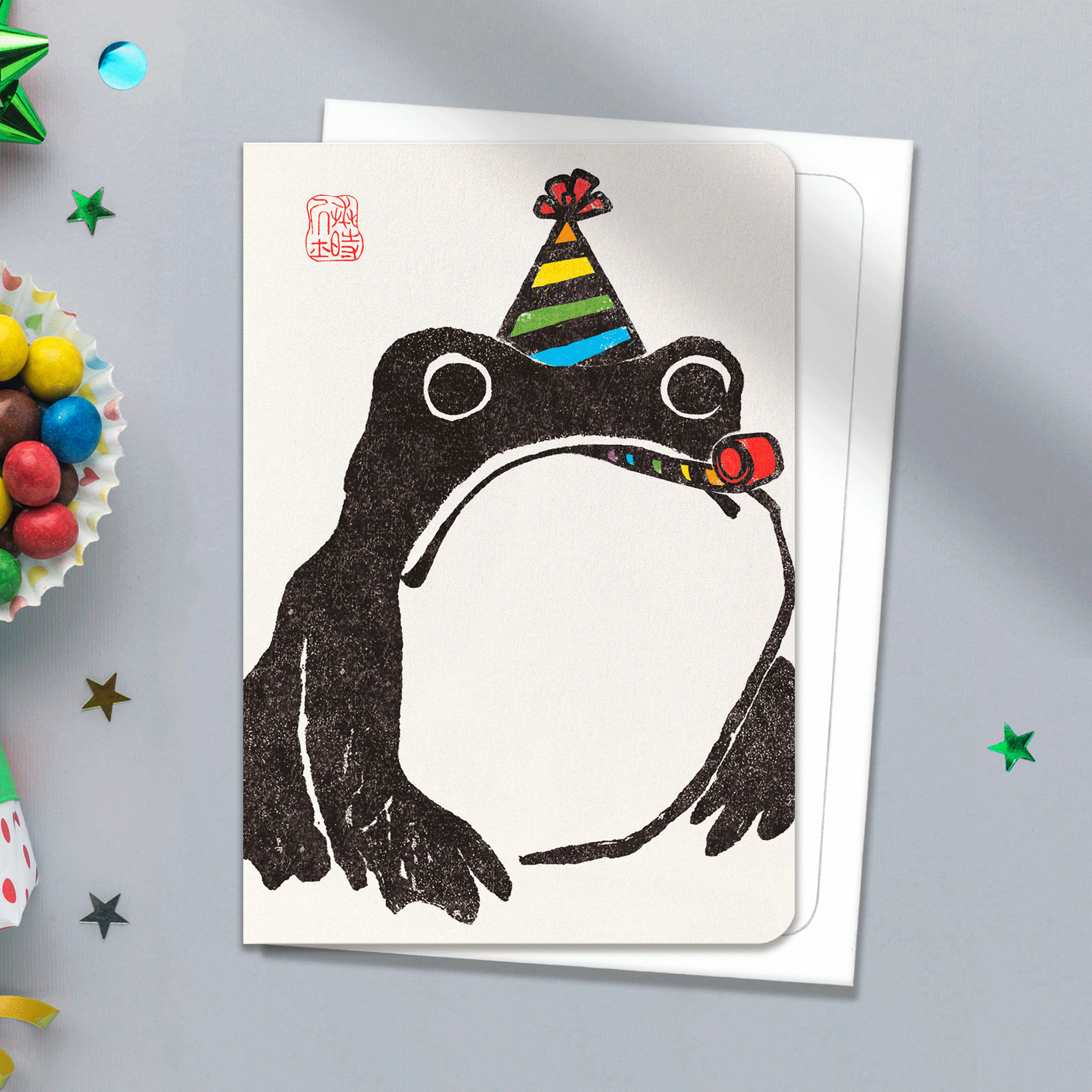 Birthday Greeting Card Party Japanese Ezen Frog - Etsy UK