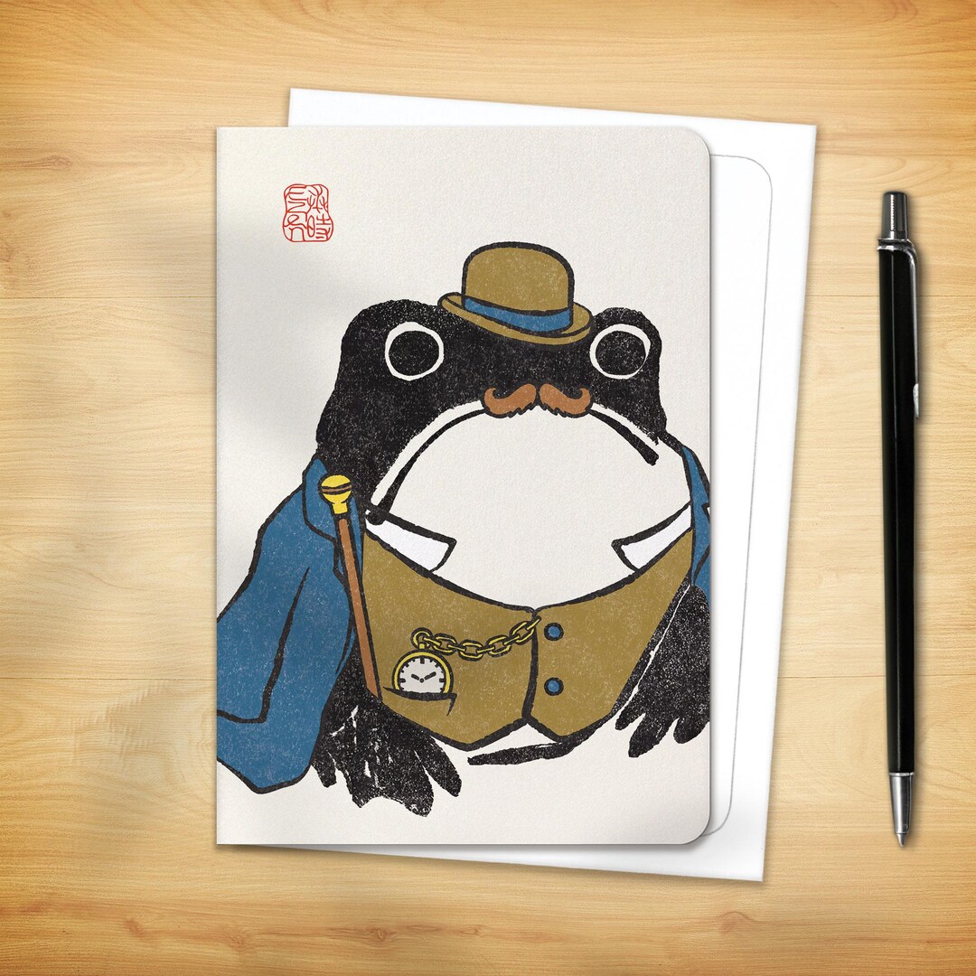 Japanese Greeting Card - Watson Ezen Frog - Etsy