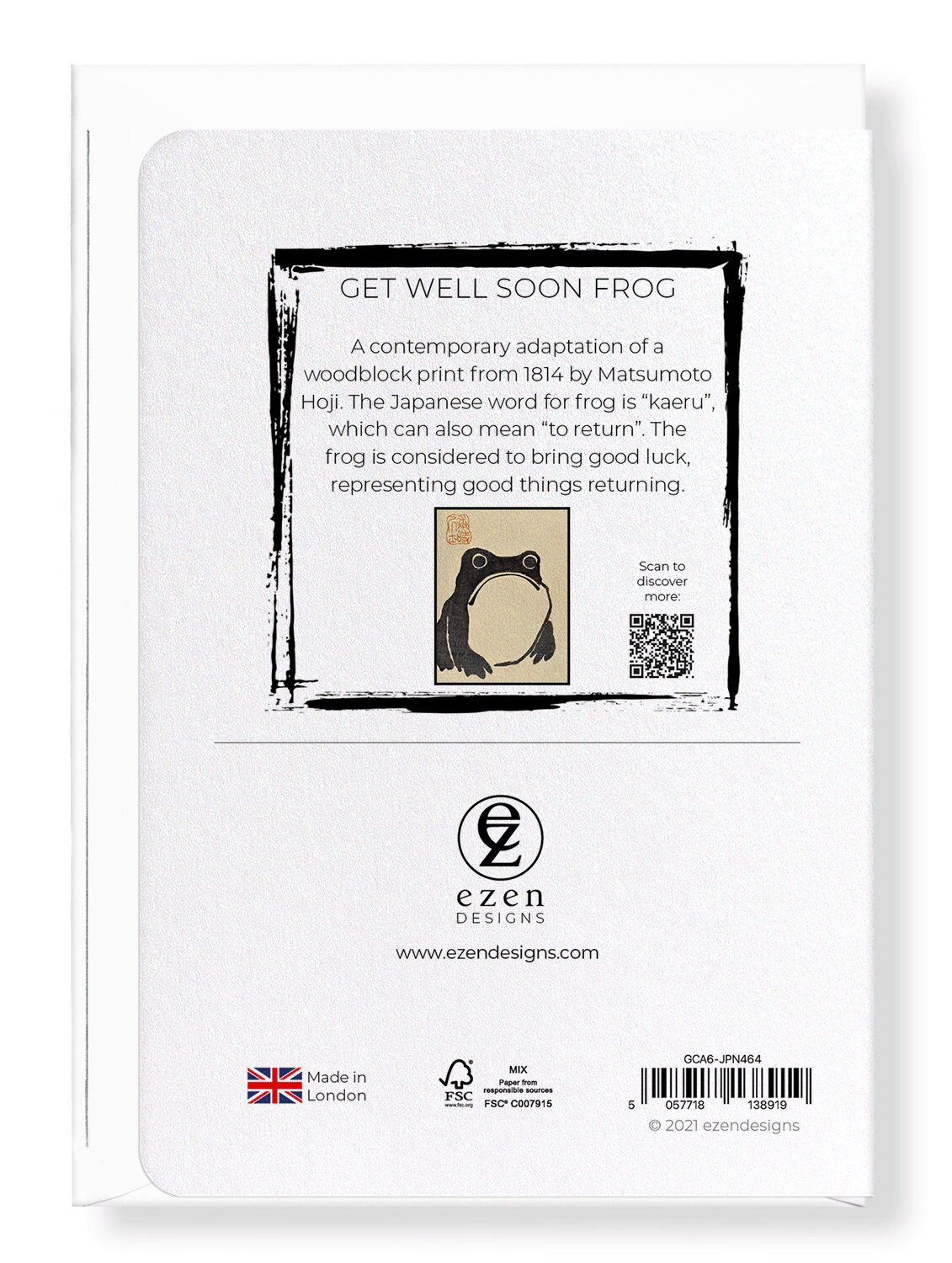 Japanese Get Well Soon Card Ezen Frog for Him Her Them - Etsy UK