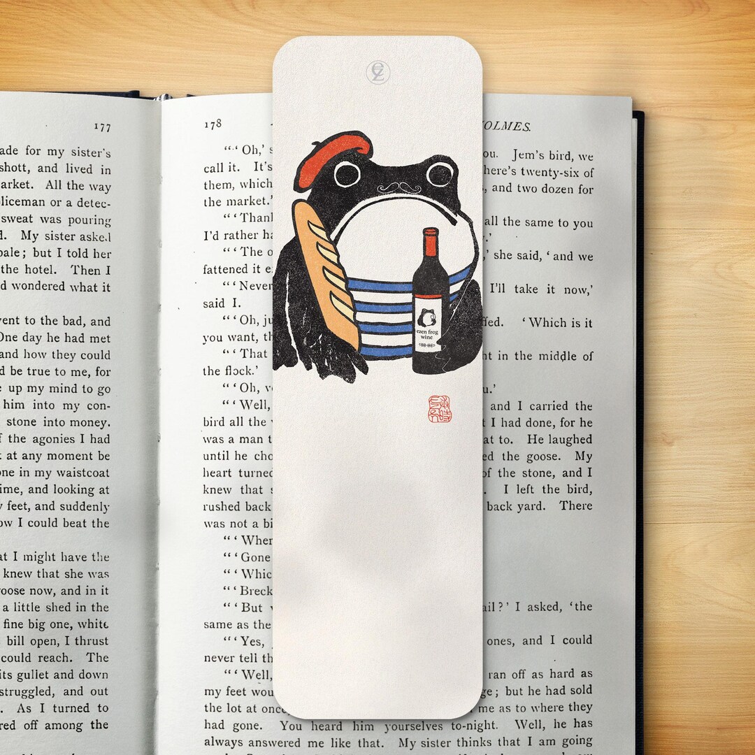 Japanese Bookmark - French Ezen Frog - Etsy