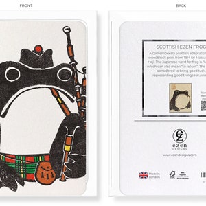 Japanese Greeting Card - Scottish Ezen Frog - Etsy