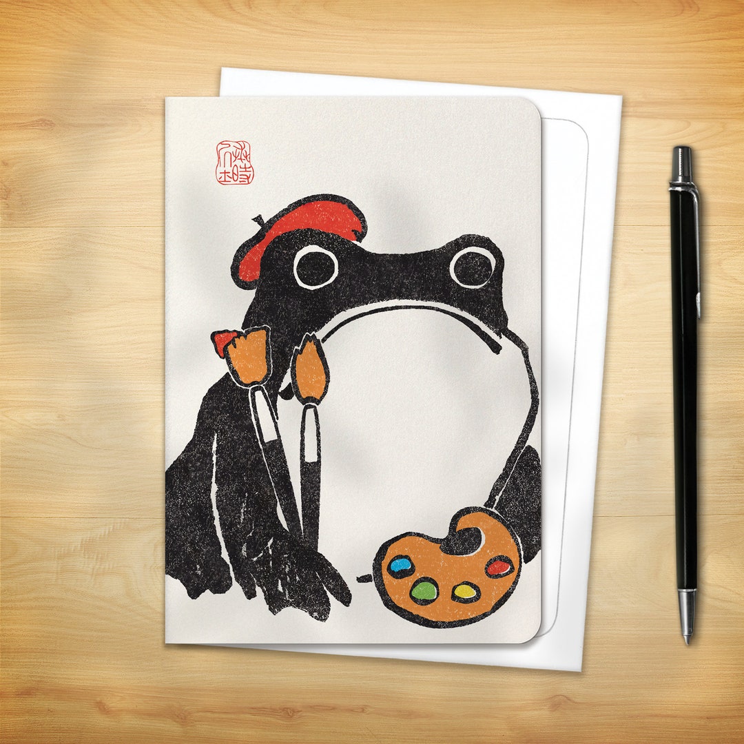 Japanese Greeting Card Artist Ezen Frog for Him Her Them - Etsy