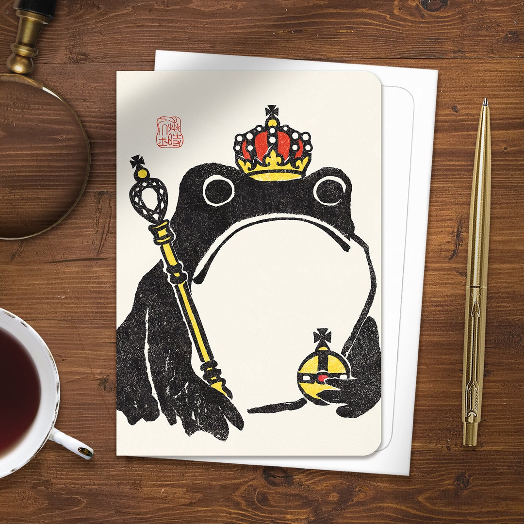 Japanese Greeting Card Royal Ezen Frog 1814 - Etsy