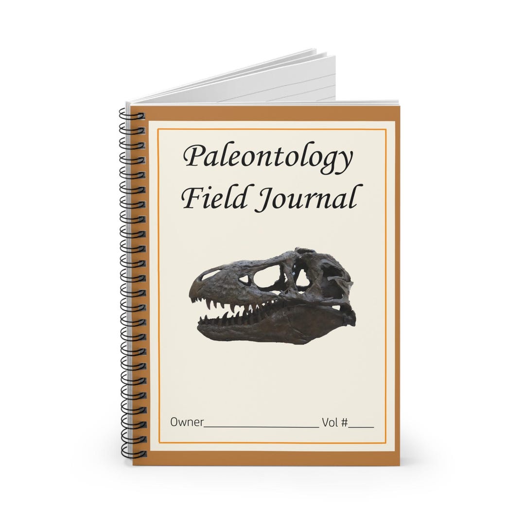 Paleontology Spiral Notebook, Fossil Lover Journal, Dinosaur Bones ...