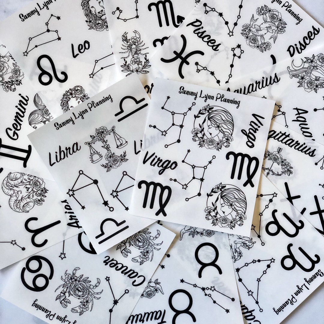 Foil Zodiac Deco Stickers - Etsy