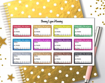 Reading Planner Stickers PRINTABLE Instant Download Currently Reading ...