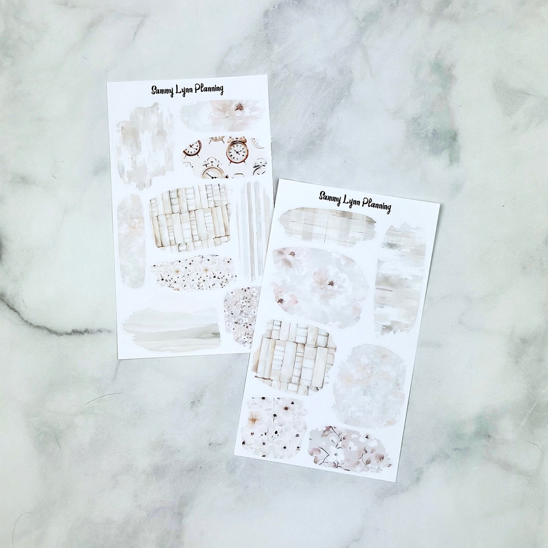 Neutral Planner Wash Stickers - Etsy