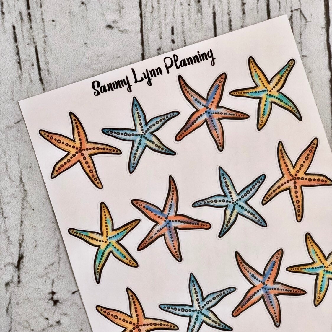 Starfish Stickers - Etsy