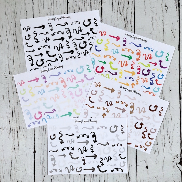 Arrow Stickers - Etsy