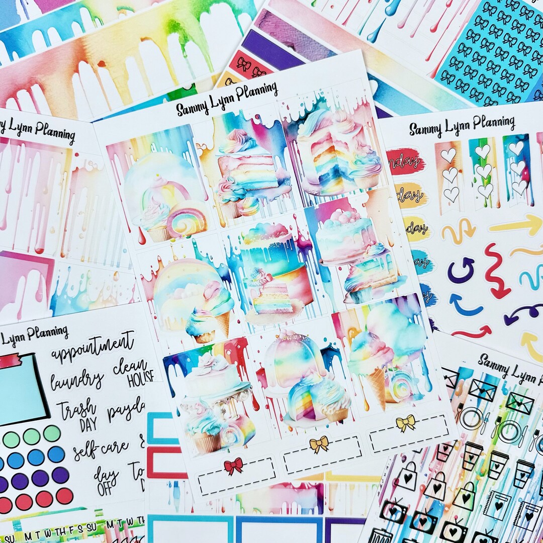 Rainbow Treats Weekly Sticker Kit/a La Carte - Etsy