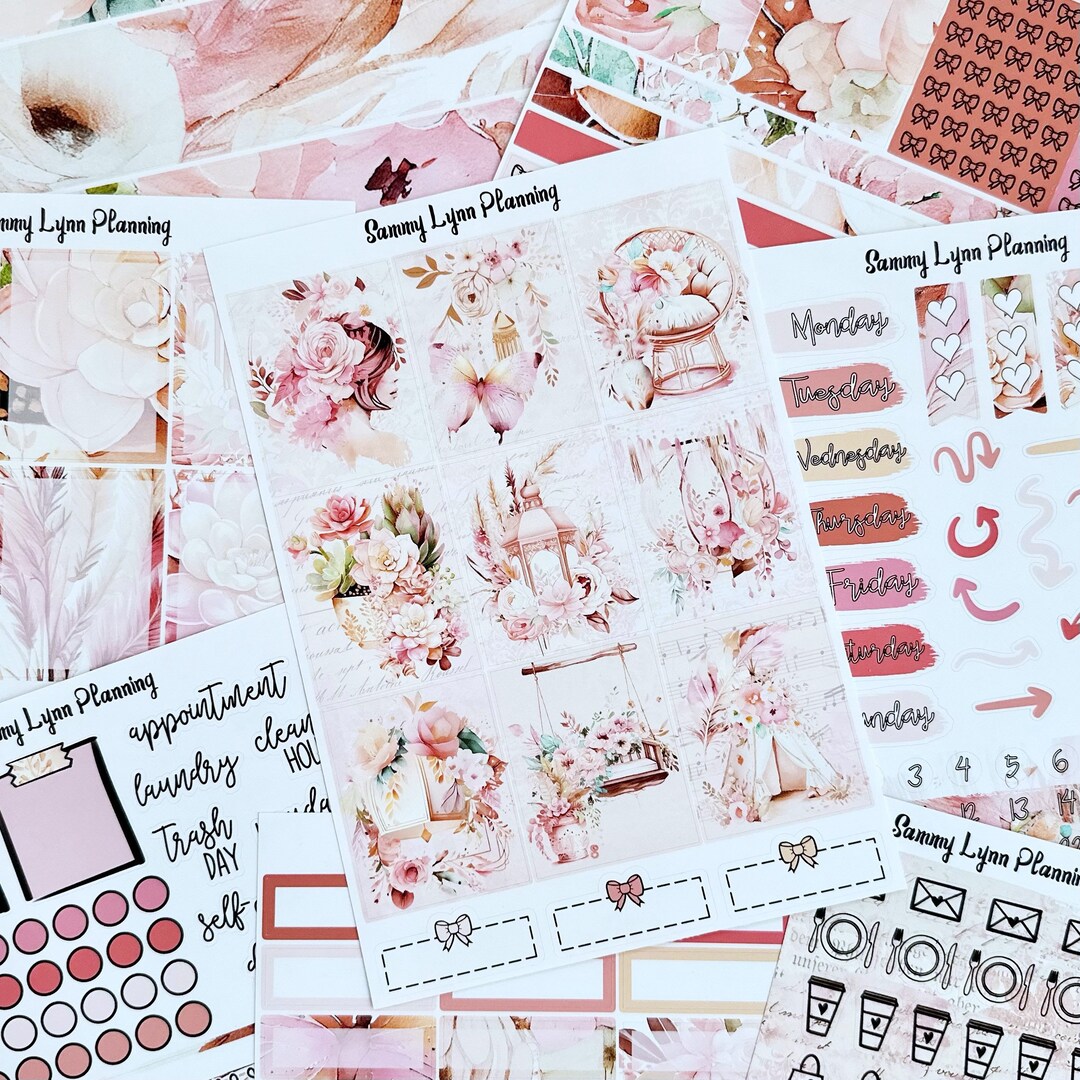 Boho Watercolor Weekly Sticker Kit/a La Carte - Etsy