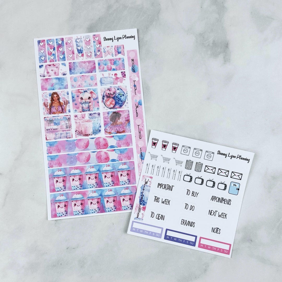 Bubble Tea Kit - Hobonichi Weeks - Etsy