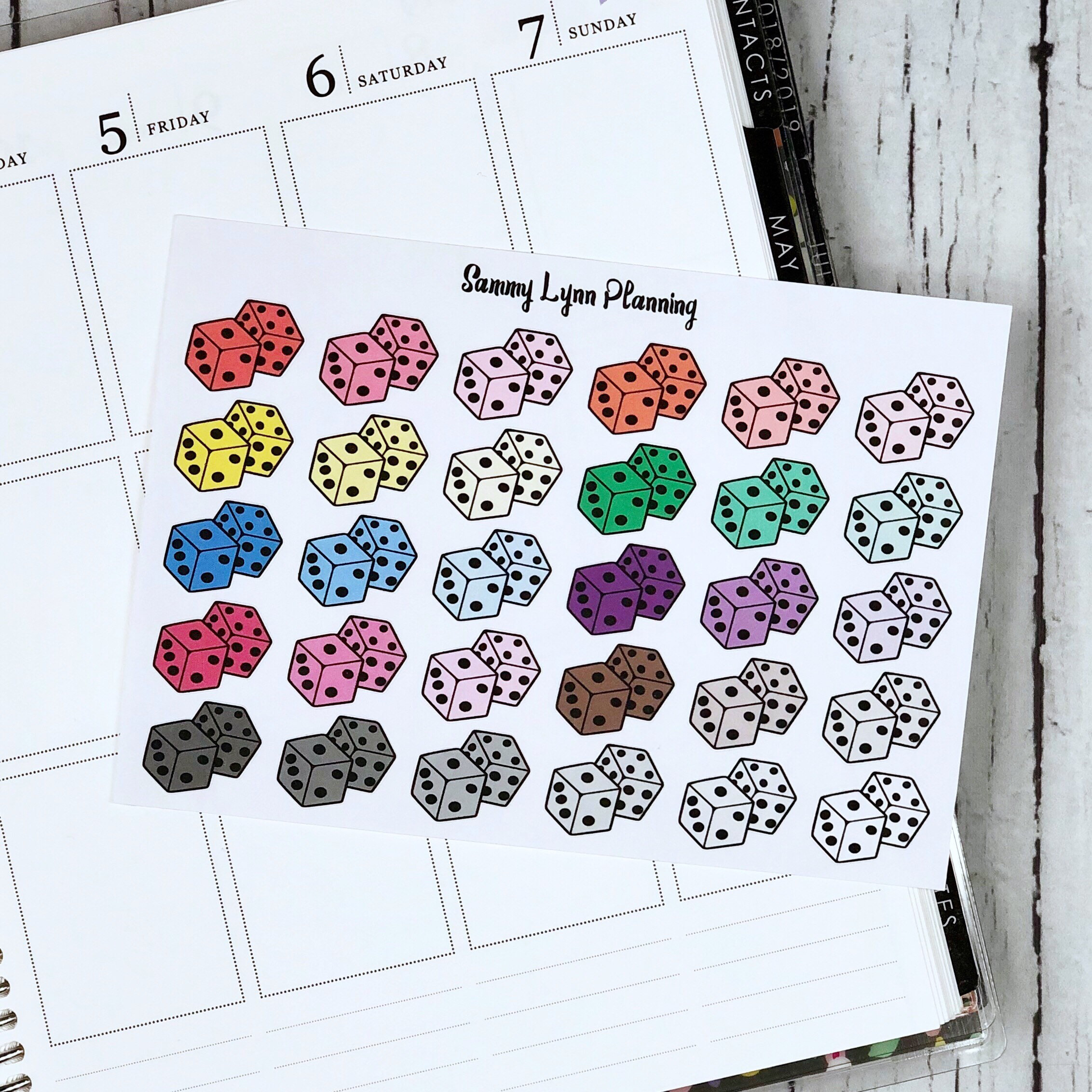 Dice Stickers - Etsy